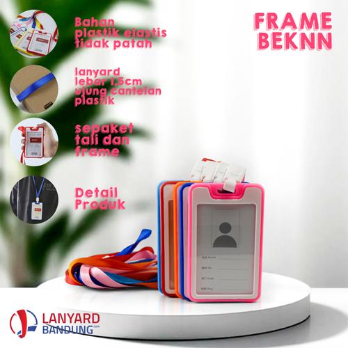 Jual holder idcard plus tali / paket frame id card dan tali bahan ...