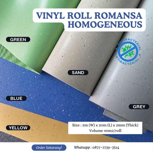 Jual Vinyl Roll Anti Bakteri 2mm Romansa Homogeneous | Vinyl Rumah ...