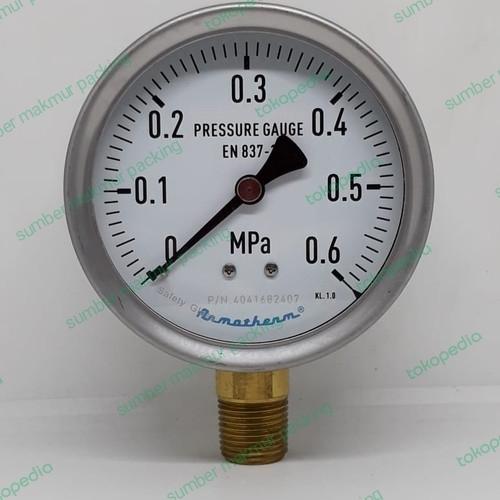 Jual pressure gauge 0.6 Mpa drat 1/2" size 4 inch armatherm full stainless - Jakarta Barat ...