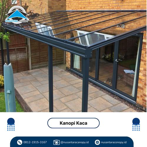 Jual Canopy atap kaca Minimalis / kanopi atap tempered glass Jakarta ...