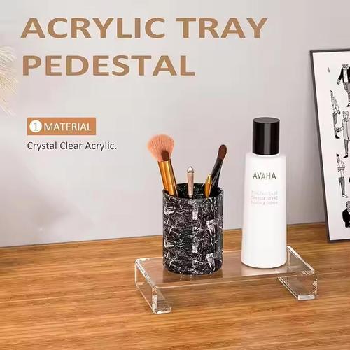 Promo Acrylic Tray Pedestal Riser Makeup Akrilik Alas Serbaguna Action ...