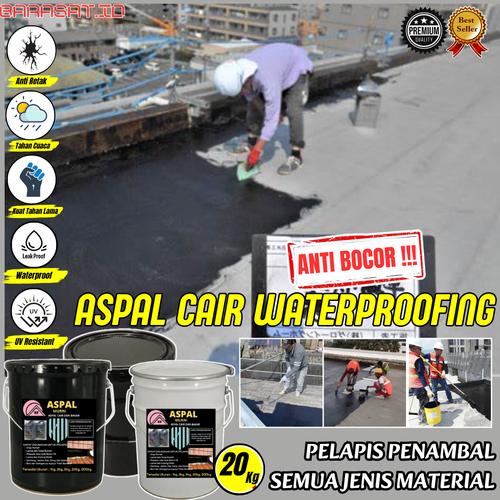 Promo Waterproofing Aspal Cair 20 KG Anti Bocor Lantai Dak Beton Atap - 20kg - Kota Bekasi ...