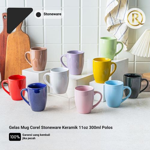 Promo Gelas Mug Corel Stoneware Keramik 11oz 300ml Polos - Putih ...