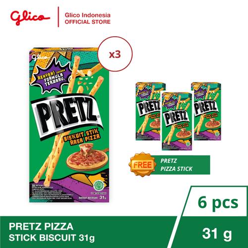 Promo BUY 3 GET 6 PRETZ PIZZA STICK BISCUIT - Jakarta Barat - Glico Indonesia Official | Tokopedia