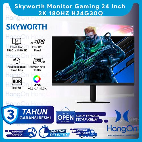 Promo Skyworth H24G30Q Monitor Gaming 24 Inch 2K 180Hz Fast IPS Panel ...