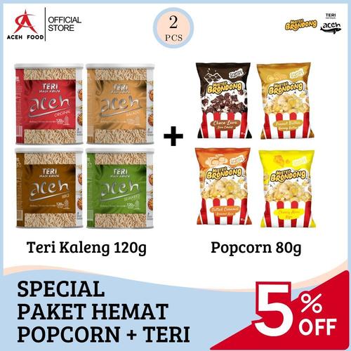 Promo Special Bundling Paket Hemat Teri Kaleng 120gr dan Popcorn Mister ...