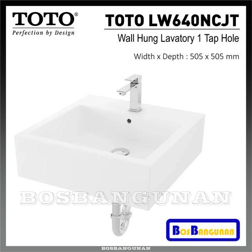 Jual Wastafel TOTO LW640NCJT / Wall Hung Lavatory 1 Tap Hole TOTO LW ...