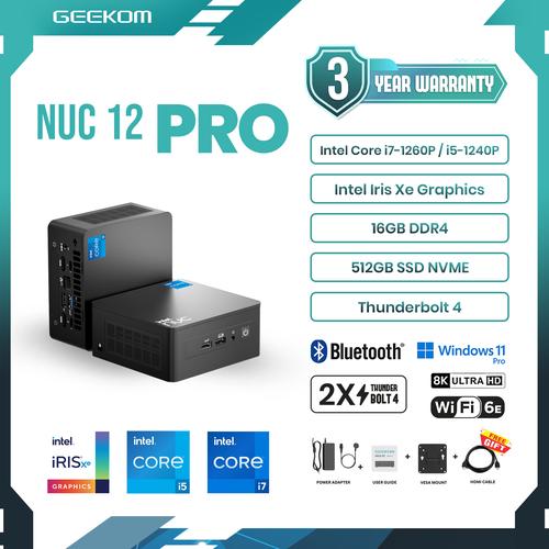 Promo Mini PC Intel NUC 12 PRO i7-1260p / Intel Core i5 1240p NUC12WSHi7 - Intel i7 - Ram 16GB ...