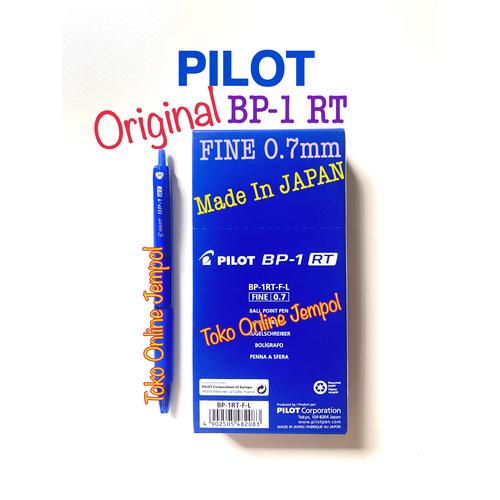 Promo seLUSIN Pulpen PILOT MERAH pen BP1RT box lusin kotak 0.7 hitam ...