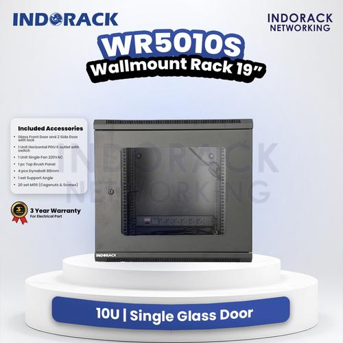 Jual Indorack Wallmount Rack 10U Single Door Rak Server Depth 500mm ...