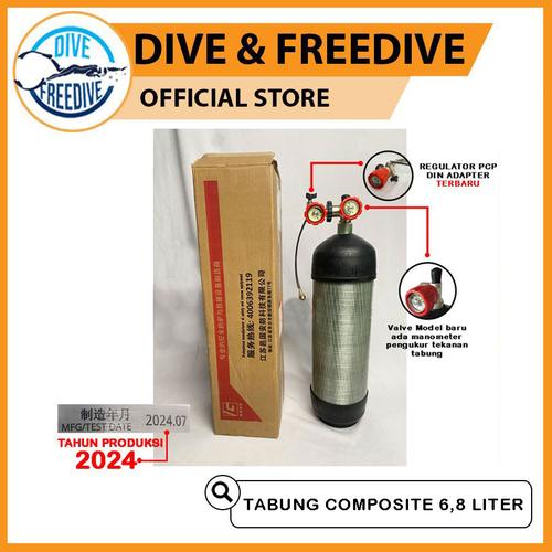 Jual Tabung Scuba Composite 6.8L 6,8 Liter PCP Breathing Apparatus SCBA ...