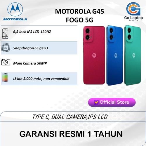Promo MOTOROLA G45 FOGO 5G+ Snapdragon 6s Gen 3 Ram 8gb Storage 256GB Garansi Resmi Cicil 0% 3x ...