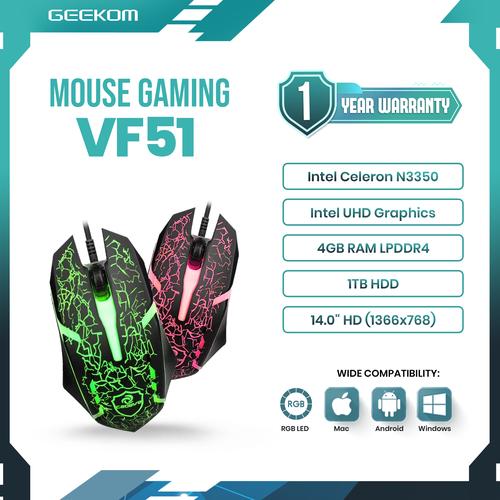 Promo MOUSE Gaming Wired Led - Mouse kabel Recbu Mars G102 - MOUSE VF51 ...