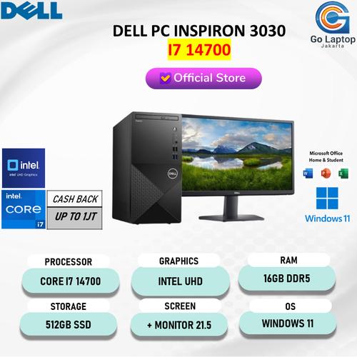 Promo DELL PC INSPIRON 3030 Core I7 14700 Ram 16GB 512GB W11+OHS ...