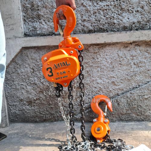 Jual Takel 3 Ton x 7 Meter VITAL VP5 Chain Block 3000Kg Katrol ...