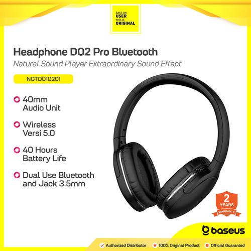 Jual Baseus D02 PRO Headphone Wireless Bluetooth Wired AUX Stereo ...