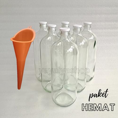 Jual Botol kaca 1 liter | Botol bensin 1000 ml | Botol minyak | Botol ...