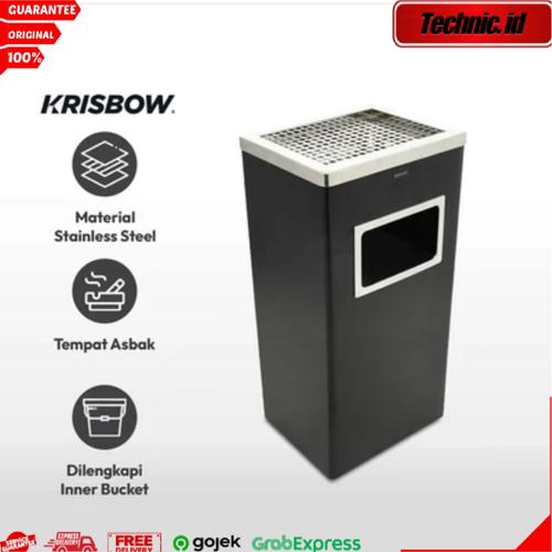 Jual Krisbow 30x24x62 Cm Tempat Sampah Dengan Asbak Waste Bin With ...