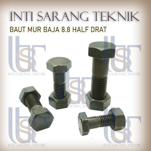 Jual Baut Mur Baja 8.8 M10 X 40 MM HALF DRAT / BM Baja 8.8 HALF DRAT - Jakarta Pusat - inti ...