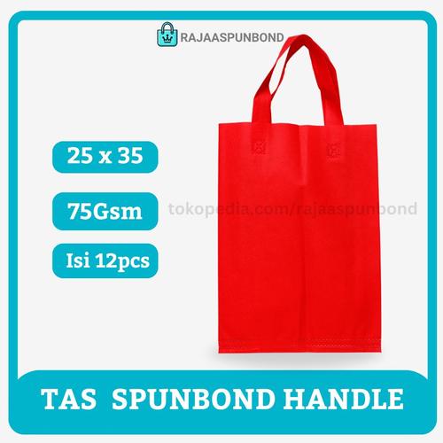 Jual Goody Bag Spunbond Handle 25X35 / Lusinan / Warna MERAH - Jakarta ...
