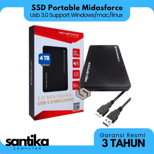 Jual SSD Portable Midasforce 4TB USB3.0 - SSD External 4 TB Midas Force ...