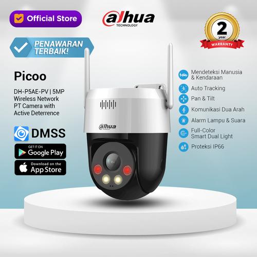 Promo Dahua Picoo Series Wifi Camera DH-P5AE-PV | Kamera CCTV Wi-Fi 5MP Pan & Tilt Human ...