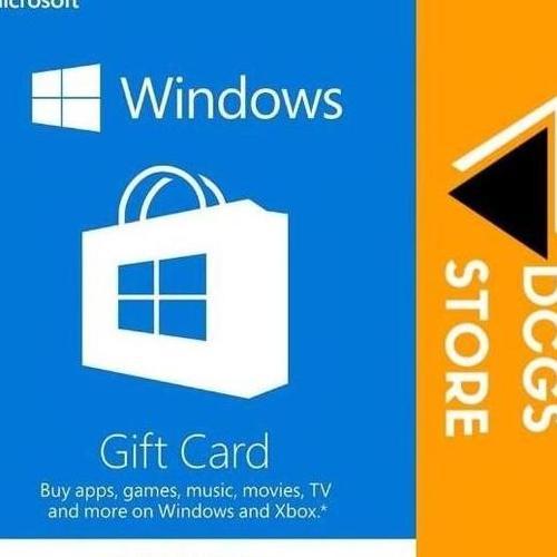 Jual original lisensi Microsoft Windows Store Gift Card US USD $5 $10 ...