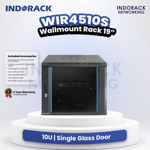 Jual Indorack Wallmount Rack 10U Single Glass Door 19" Depth 450mm ...