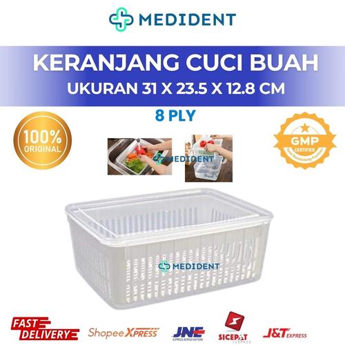 Jual Keranjang Cuci Buah Sayur / Tempat Buah Sayur / Fridge Storage ...