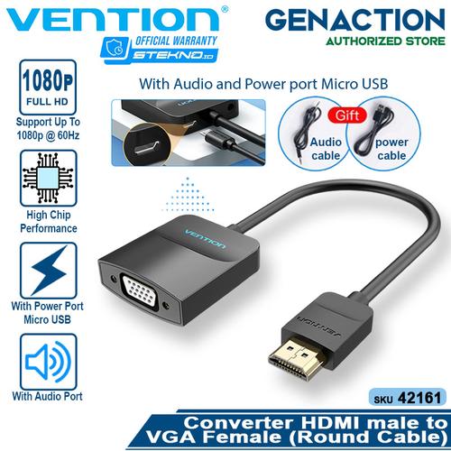 Jual Vention Converter HDMI to VGA With Power Port Micro USB and Audio ...