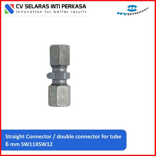 Jual Double connector / straight connector 6mm LL SW11X12 PN hyd 0425 ...