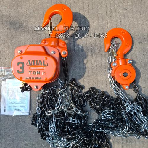Jual Vital Chain Block 3 Ton x 3 5 7 10 12 Meter Takel / Katrol Manual ...