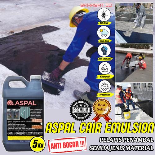 Jual Aspal Cair Emulsion 5kg Penambal Bocor Lem Tambal Atap Genteng ...