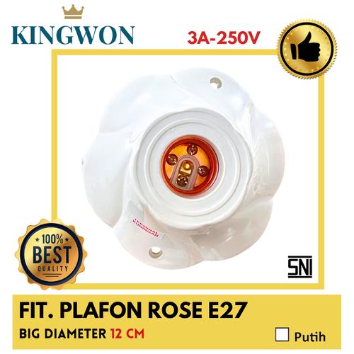Jual FITTING LAMPU PLAFON ROSE FITTING PLAFON RUMAH CEILING LAMP HOLDER ...