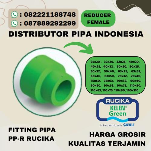 Jual Fitting Pipa PPR Rucika REDUCER FEMALE untuk Air Panas dan Air ...