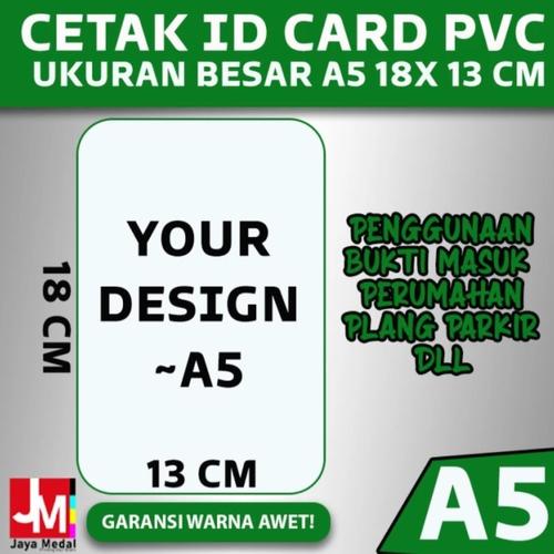 Jual Cetak ID Card Ukuran Besar A5 Untuk parkir / Tag/ Sudah rounded ...