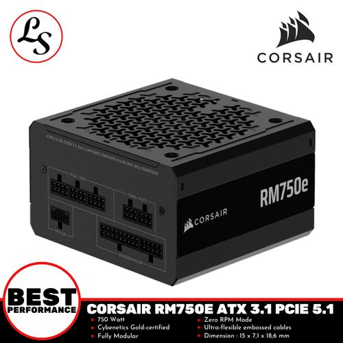 Jual CORSAIR PSU RMe Series RM750e Fully Modular Low-Noise ATX 3.1 PCIe ...