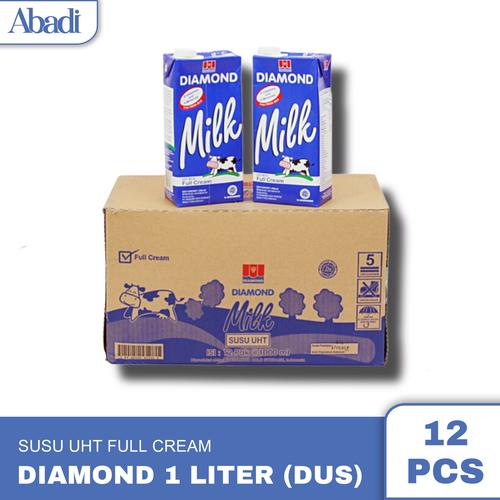 Promo Susu UHT Diamond Full Cream Plain Milk 1 Liter / 1L / 1 Karton ...