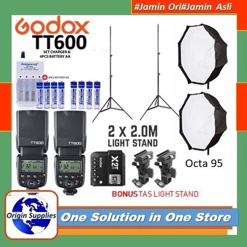 Jual Paket Flash Godox TT600 Universal + Trigger X2T + Softbox 5070 ...