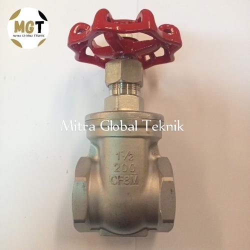 Jual 2" Inch Gate Valve Stainless SS316 Drat CF8M 200 PSI - Jakarta ...