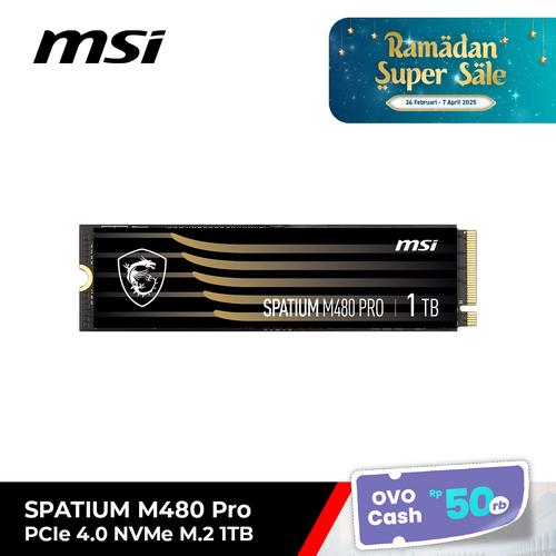Promo MSI SSD SPATIUM M480 PRO M.2 Pcie Gen4 Nvme 2280 1TB Cicil 0% 3x ...