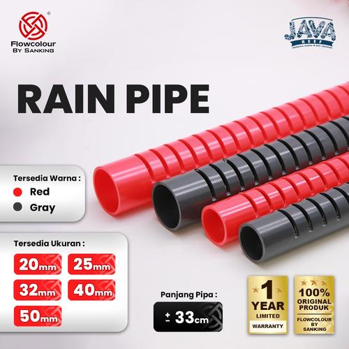 Jual Flowcolour Rain Shower Drip Pipe Pipa U-PVC by Sanking / San King - Panjang 32cm - Gray ...