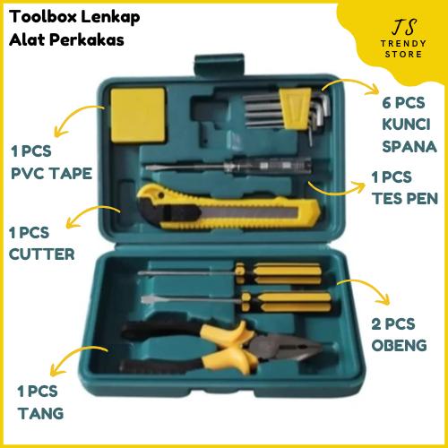 Jual Alat Tukang Perkakas Toolbox Toolkit TO8I1 Repairing Tool Set 8 in ...