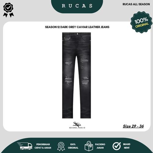 Jual RUCAS SEASON 12 DARK GREY CAVIAR LEATHER JEANS [ ORIGINAL ...