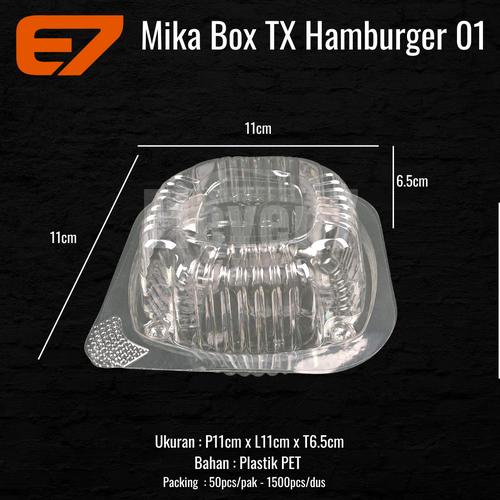 Promo Mika Box Burger VIP HB-01N - Mika Box Snack, Mika Box Kue, Box ...