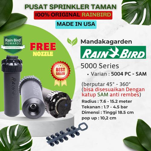 Jual Sprinkler Rainbird 5004 PC-SAM pop-up 4" Rotor alat siram taman ...