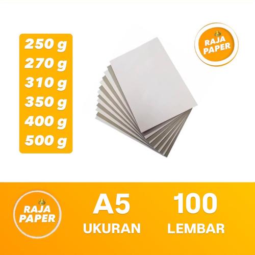 Jual Kertas Duplex Ukuran A5 100 Lembar 250 270 310 350 400 500 Gsm Gr ...