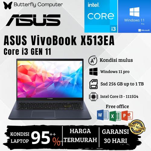 Promo Laptop Asus VivoBook X513EA Core i3 Gen 11 - RAM 16 GB SSD 1TB ...