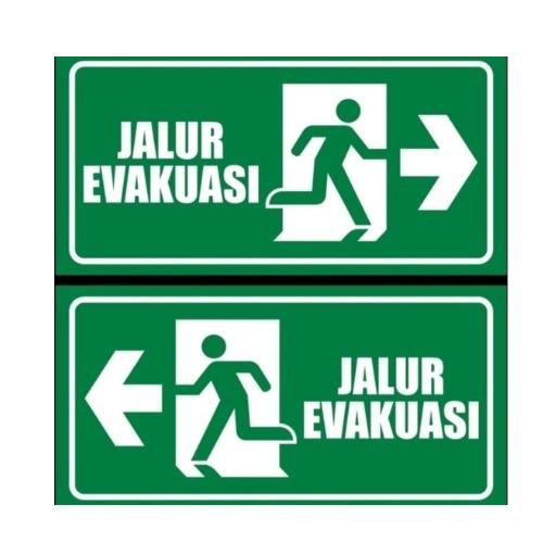 Jual Custom. Rambu Jalur Evakuasi. ukuran 60x20cm. Plat acp tebal 3mm ...