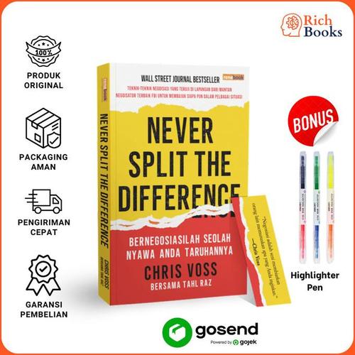 Jual Buku Never Split the Difference - Bernegosiasilah Seolah Nyawa ...